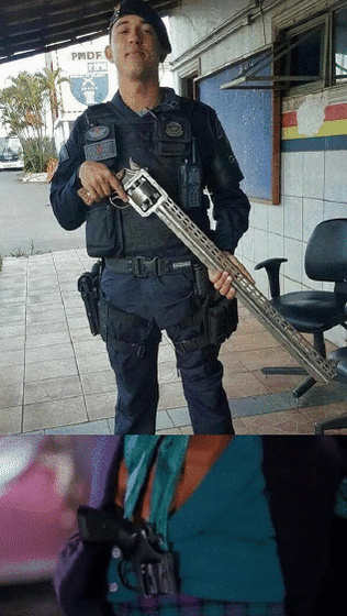 Quando o soldado do exército tem uma arma igual ao do máscara - Meme by ...